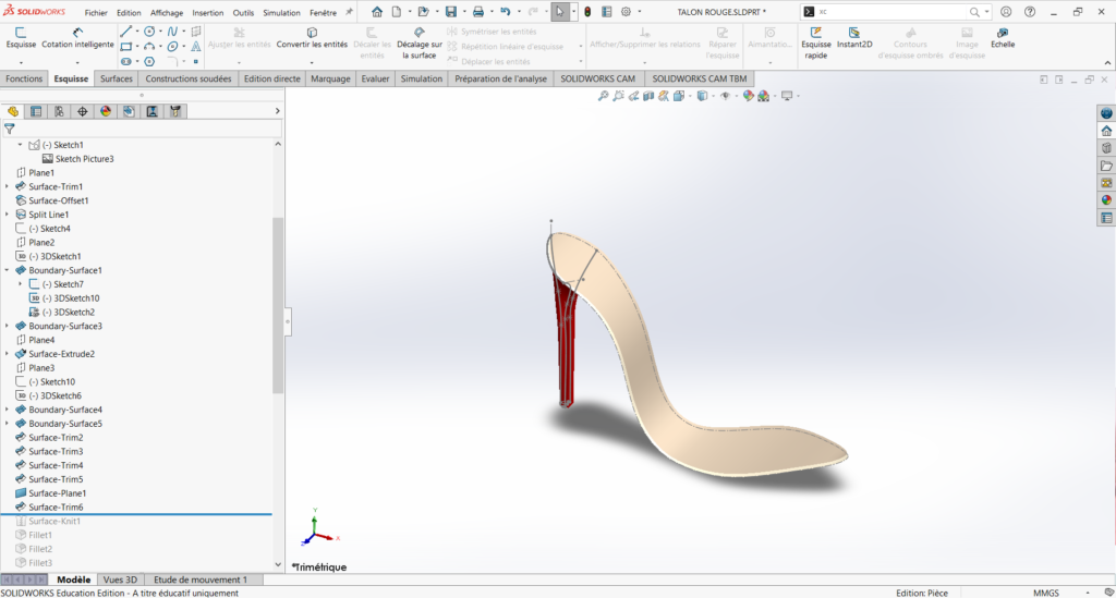 Designing Elegance Heels in SOLIDWORKS - ChampionXperience