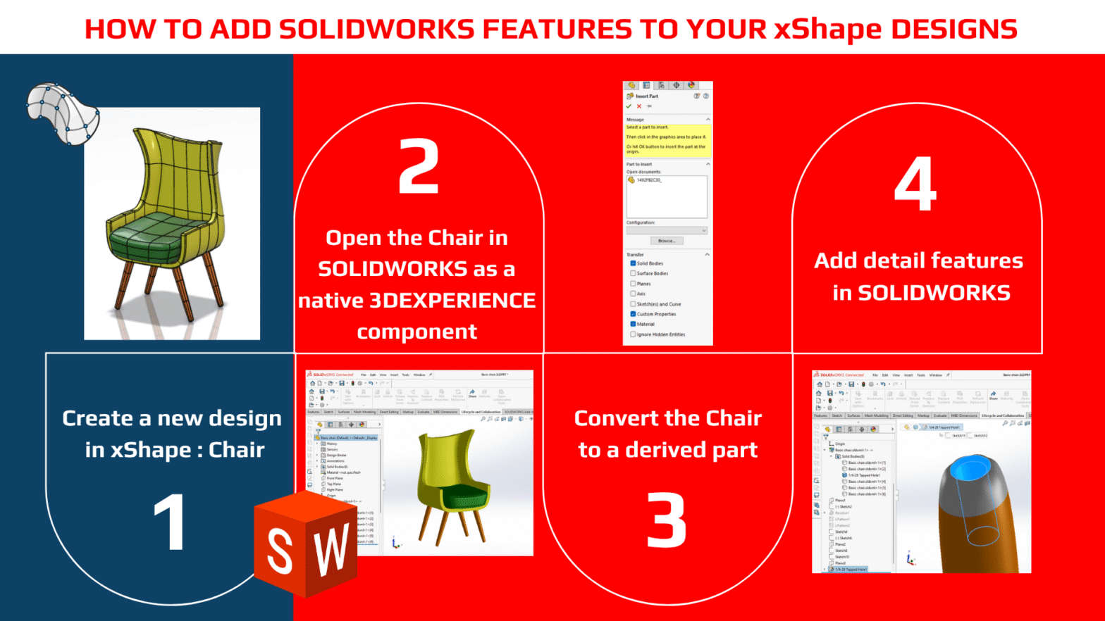 How to Add SOLIDWORKS Features to xShape Designs - ChampionXperience